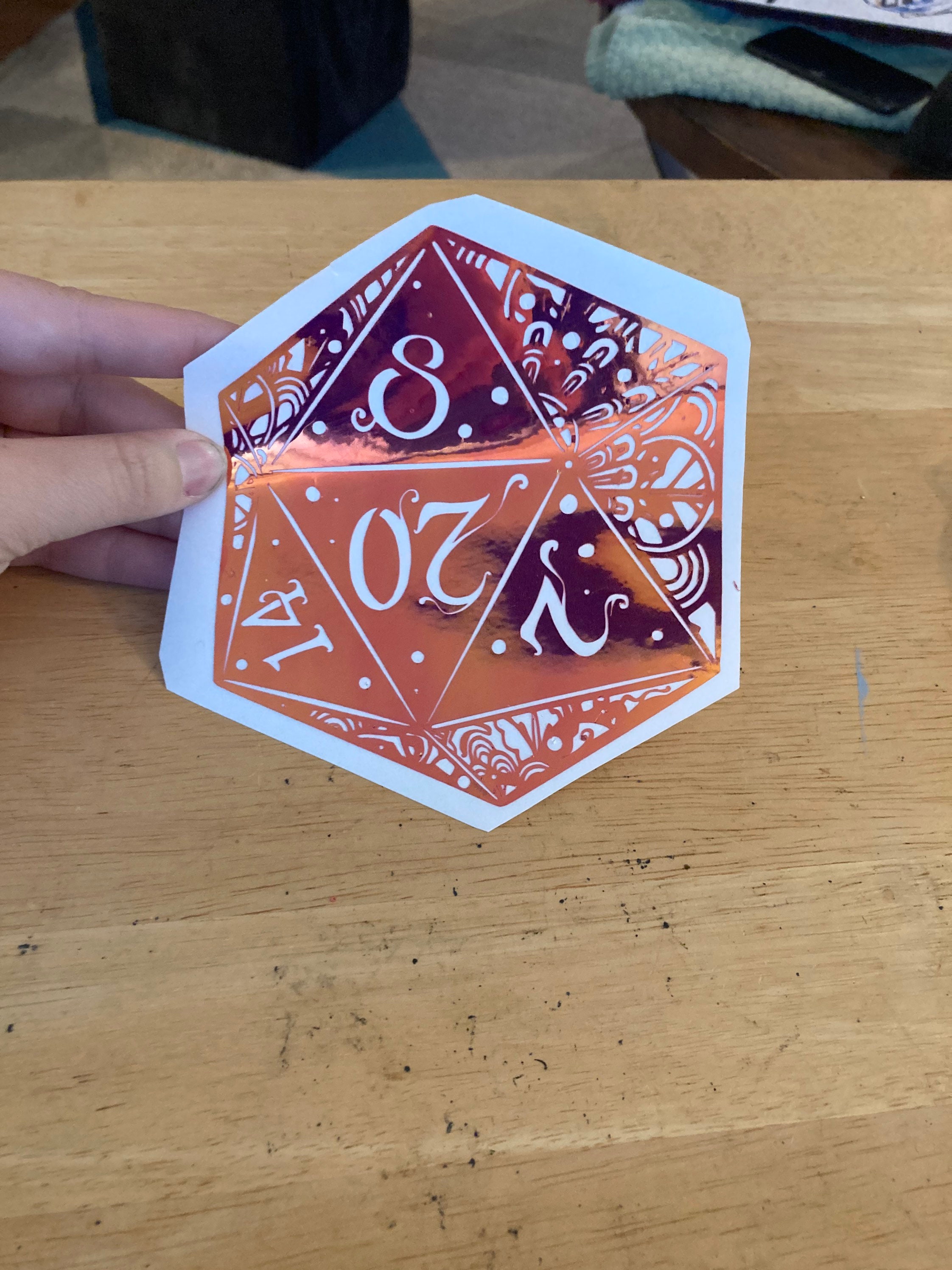 DND D20 Dice Decal for Cars and Laptops. - Etsy