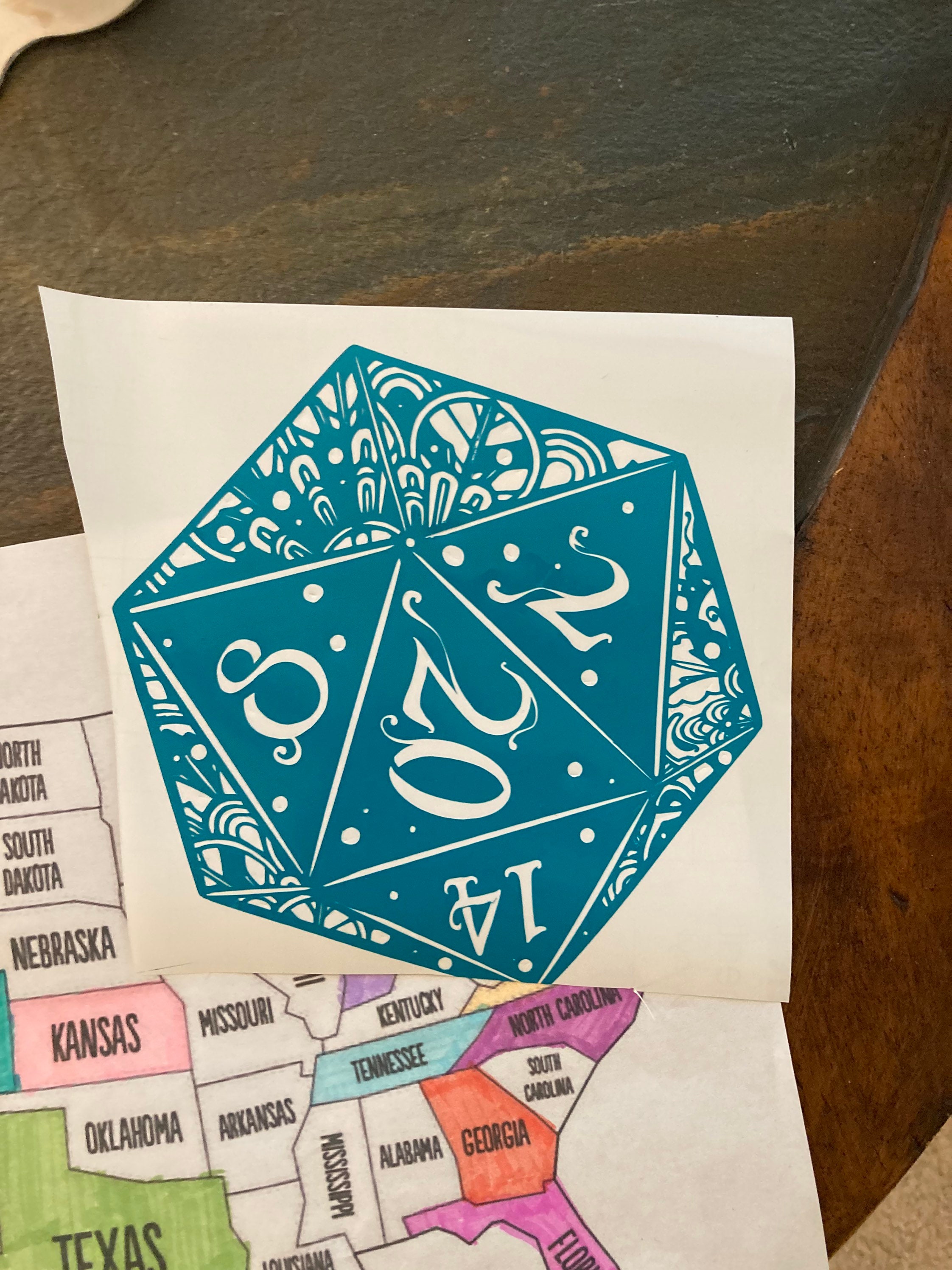 DND D20 Dice Decal for Cars and Laptops. - Etsy