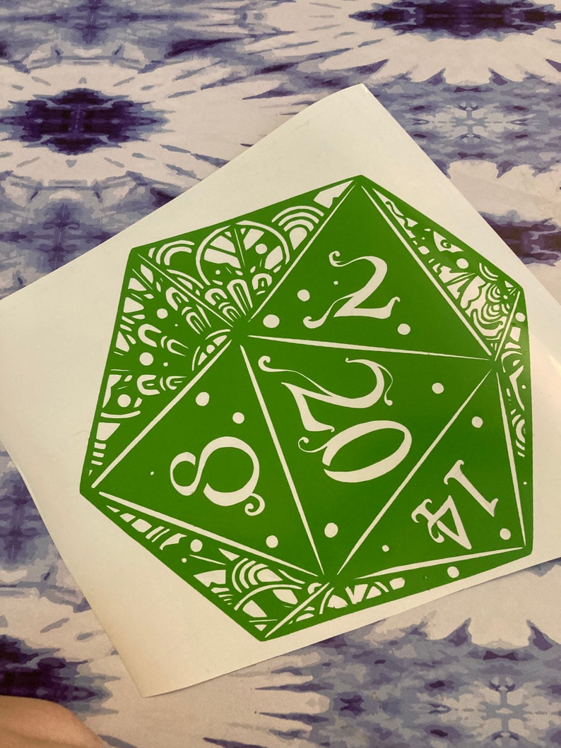 DND D20 Dice Decal for Cars and Laptops. Large Size - Etsy