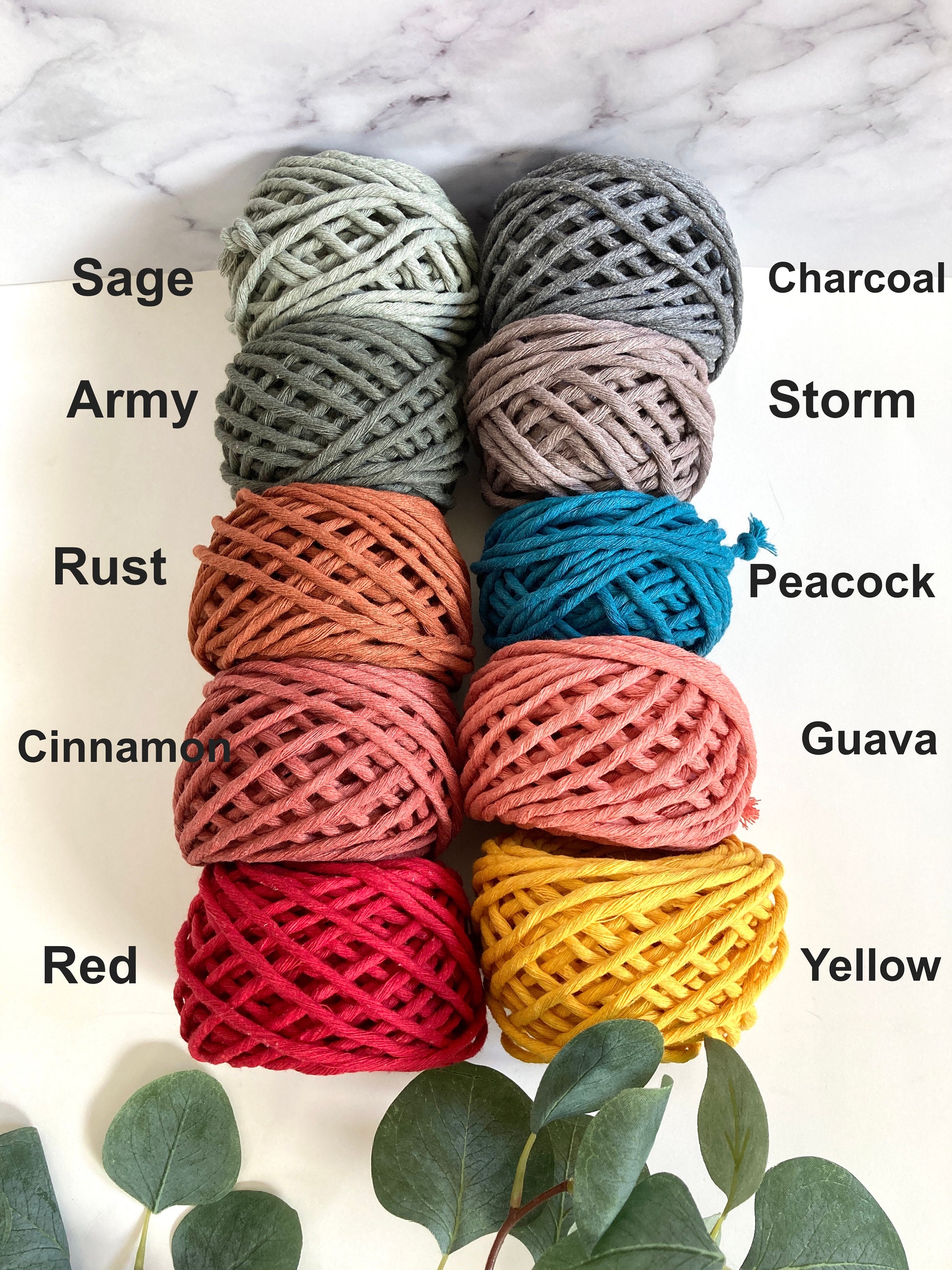 3mm Colored Macrame Cord 50/100ft Cotton String Single - Etsy