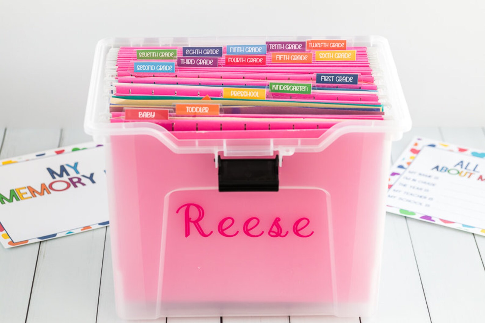 School Memory Box Printables, DIY Memory Box Kit, Filing System ...