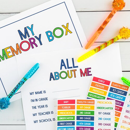 DIY Memory Box Kit School File Keepsake Organizing Bin | Etsy