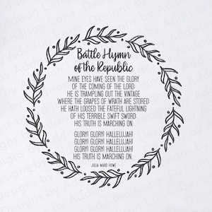Battle Hymn of the Republic SVG - Mine Eyes Have Seen the Glory SVG ...