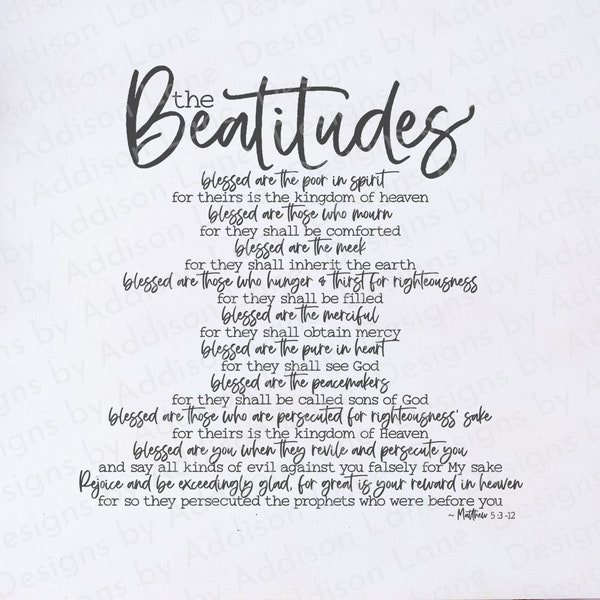 Beatitudes Bookmark - Etsy