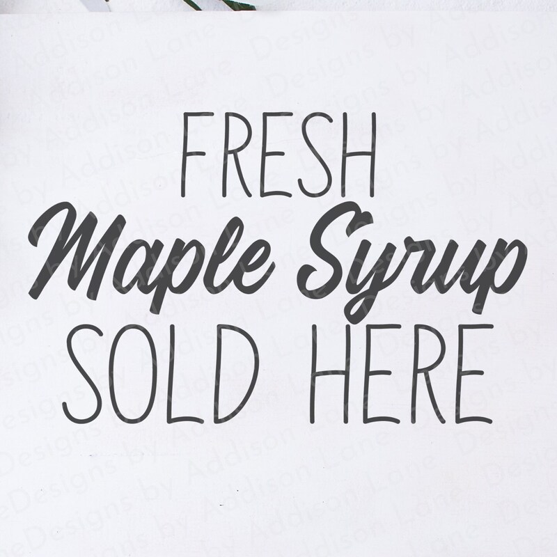 Maple Syrup Sign - Etsy