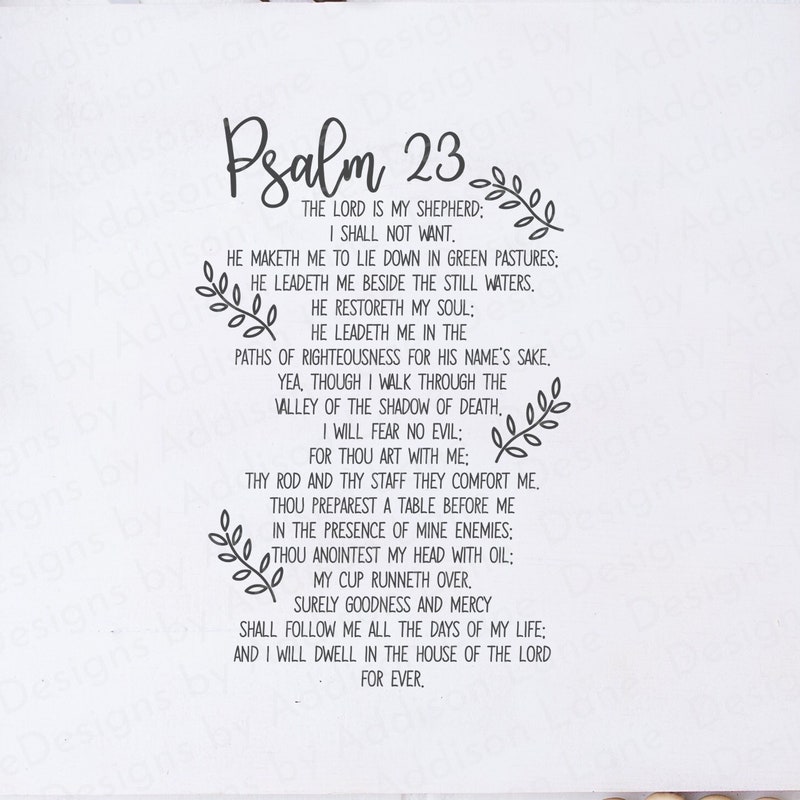 Psalm 23 Svg - Etsy
