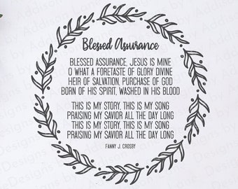 Blessed Assurance SVG - Jesus Svg - Christian Svg - Religious Svg ...
