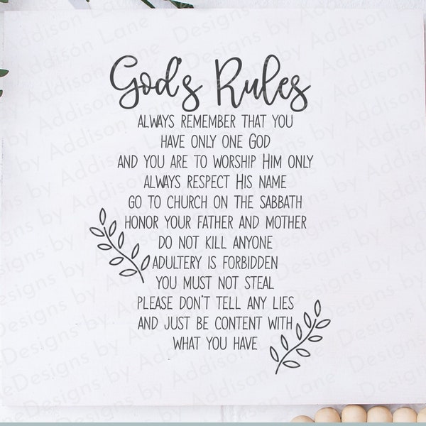 The Ten Commandments Svg - Etsy