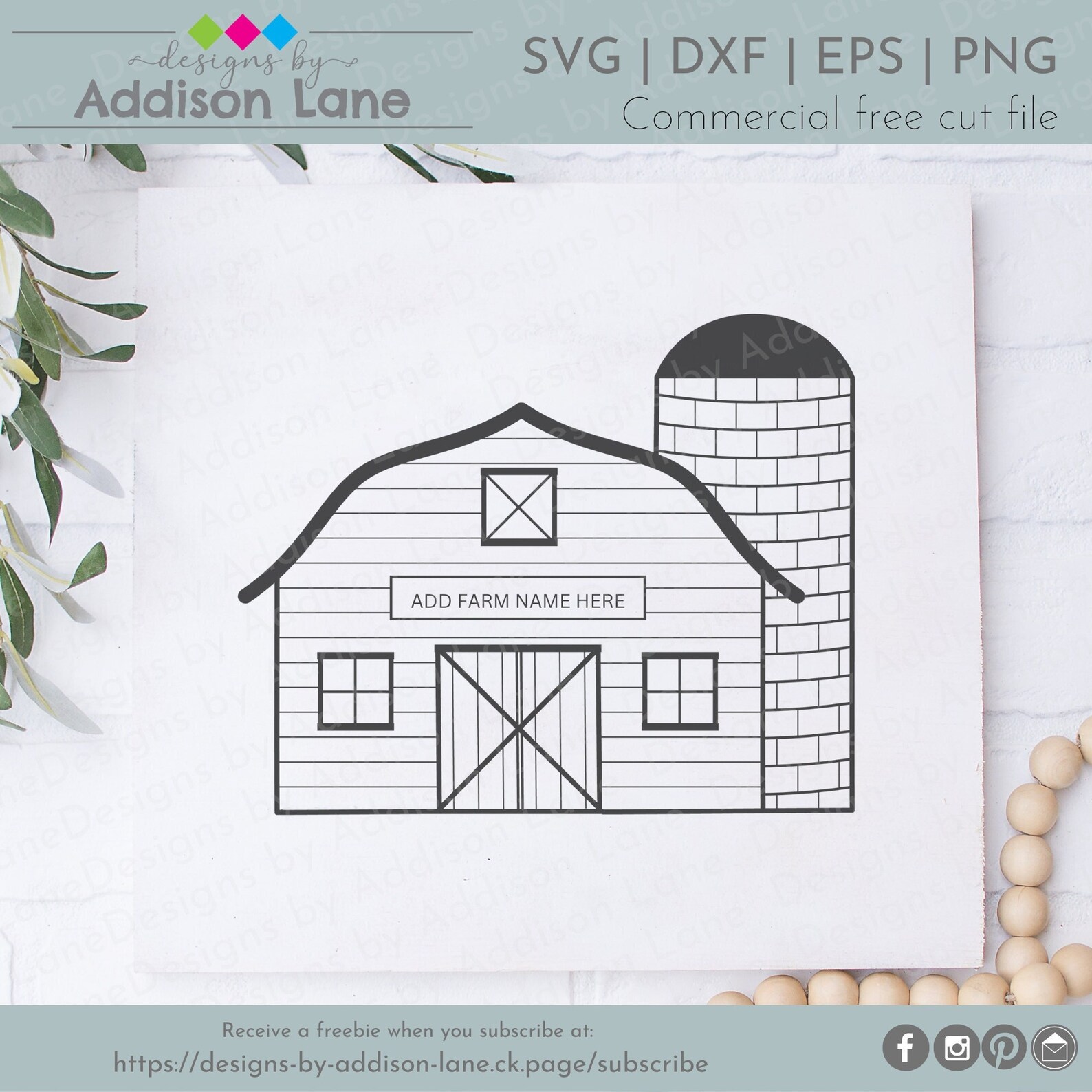 Barn and Silo SVG - Barn SVG - Silo SVG - Personalize Barn Svg - Farm ...