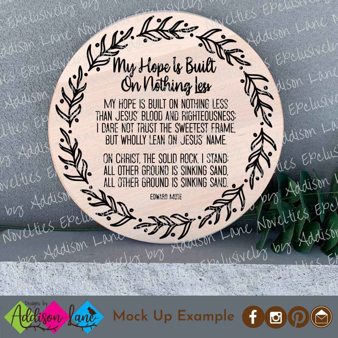 My Hope Is Built On Nothing Less SVG Christian Hymn SVG | Etsy