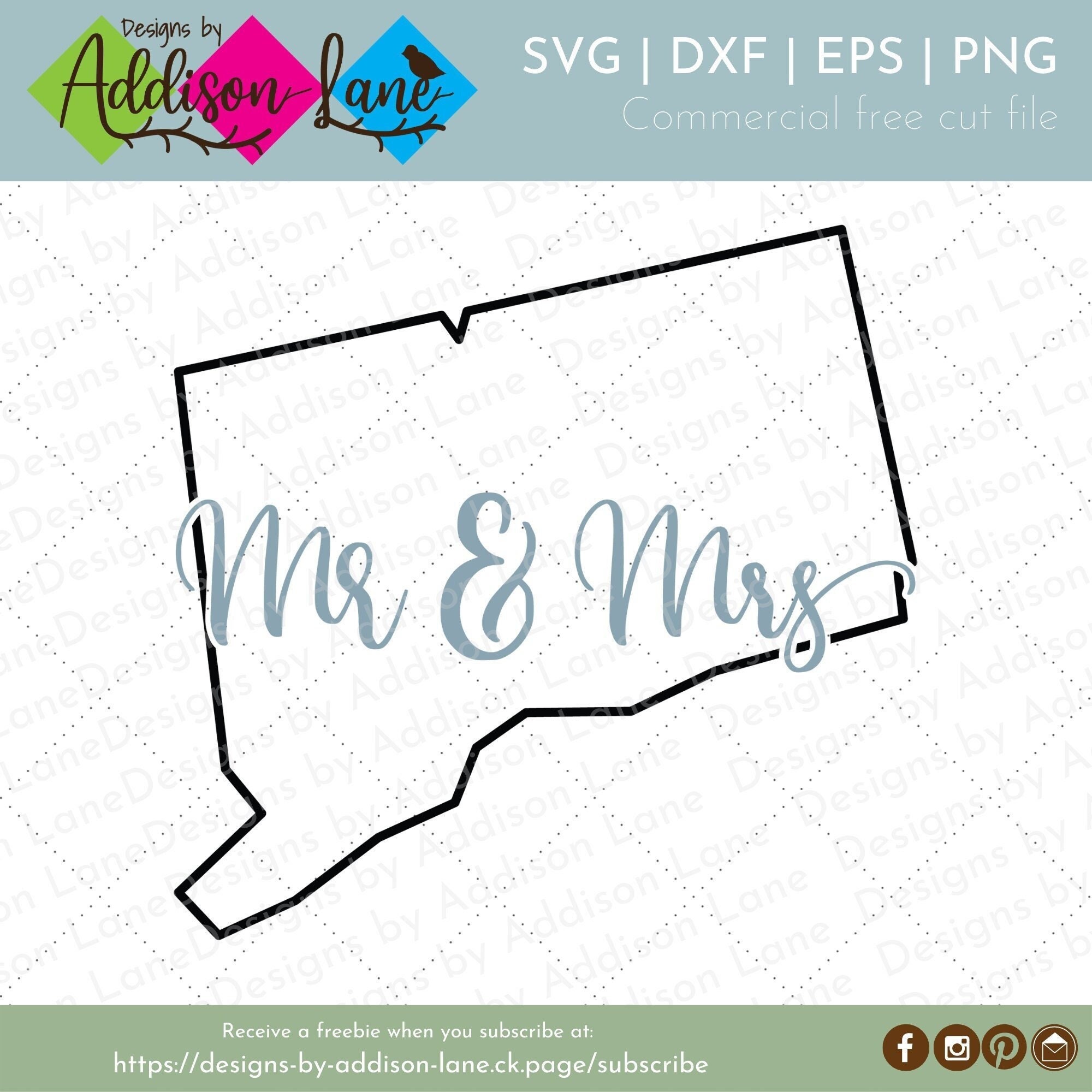 Mr and Mrs Connecticut SVG Connecticut SVG Connecticut - Etsy