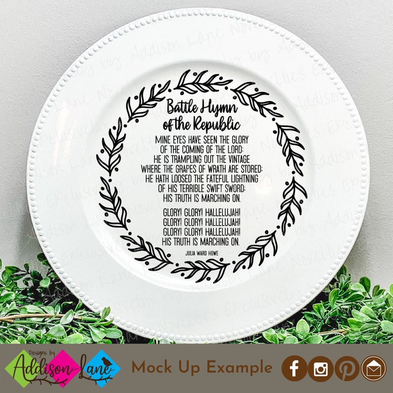 Battle Hymn Of The Republic SVG Mine Eyes Have Seen The | Etsy