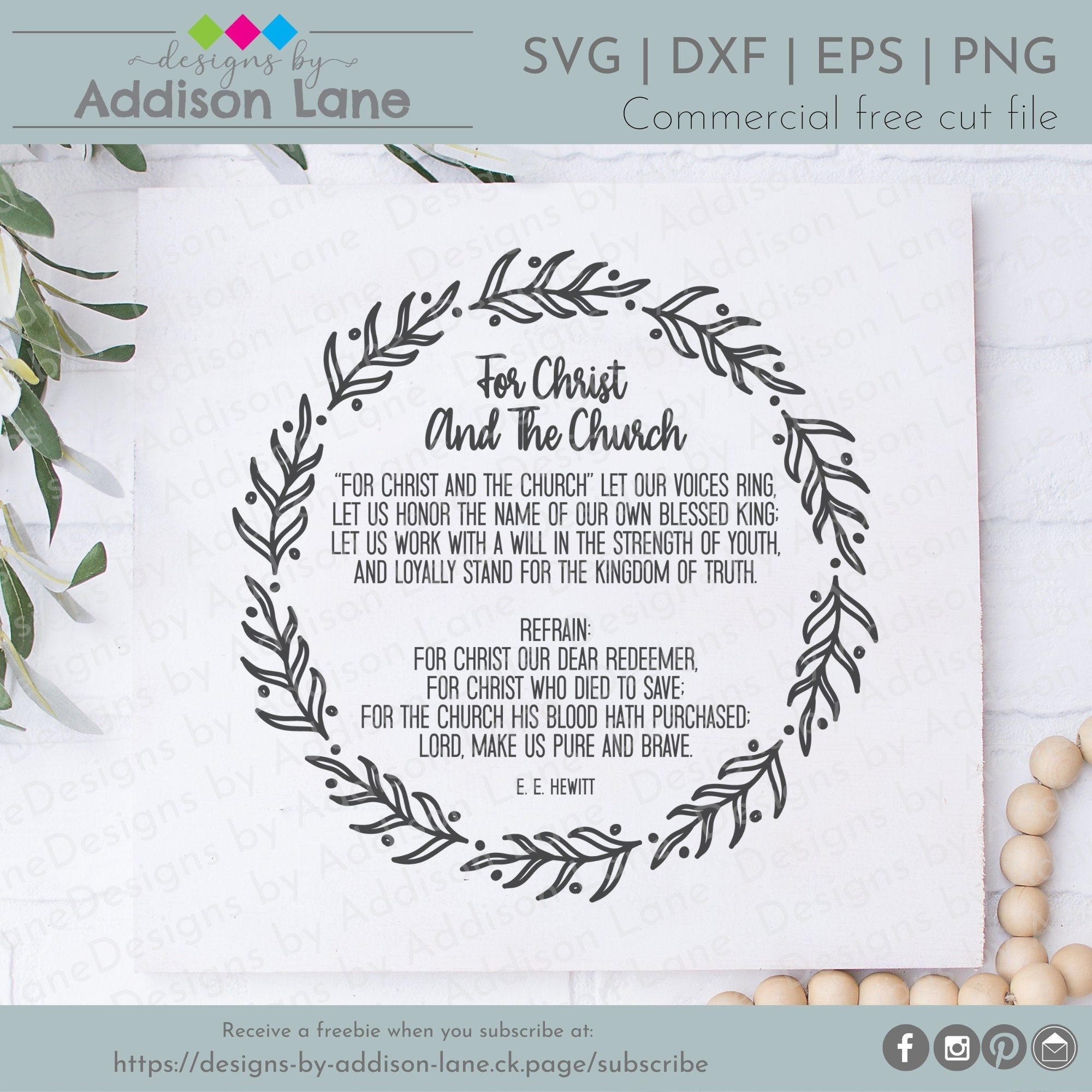 For Christ and the Church SVG Let Our Voices Ring SVG Hymn SVG ...