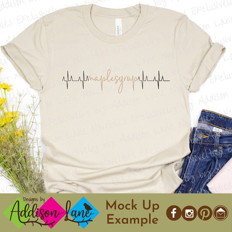 Heartbeat for Maple Syrup SVG Maple Syrup SVG Syrup Decal - Etsy