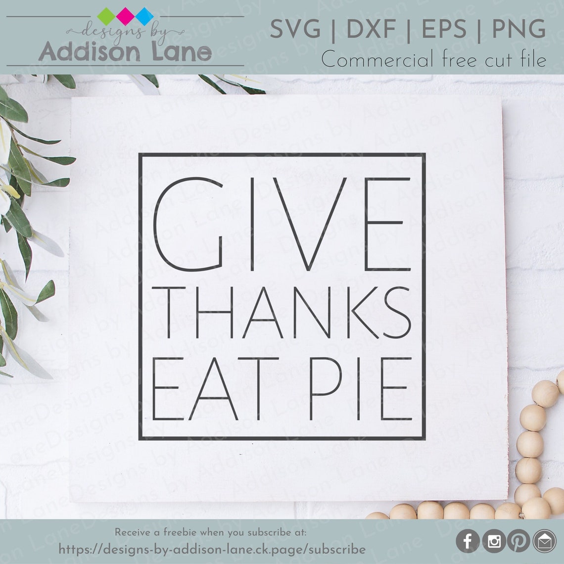 Give Thanks Eat Pie SVG Give Thanks SVG Eat Pie SVG Thanksgiving Svg ...