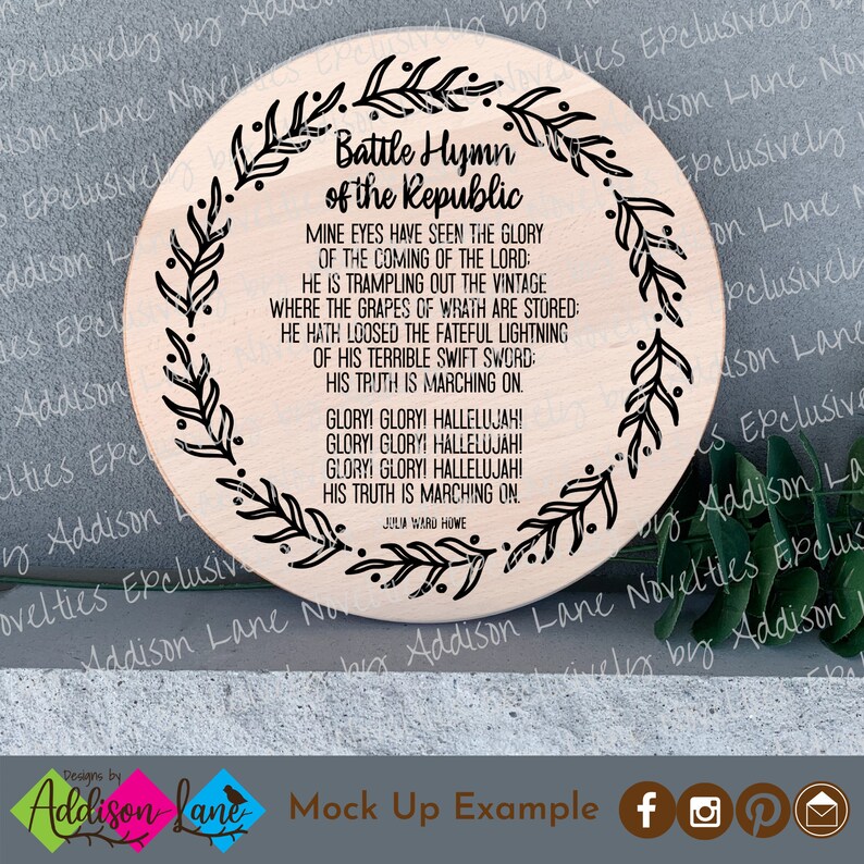 Battle Hymn Of The Republic SVG Mine Eyes Have Seen The | Etsy