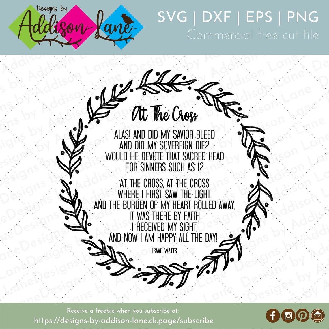 At the Cross SVG Christian Hymn SVG Religious Hymn Svg | Etsy