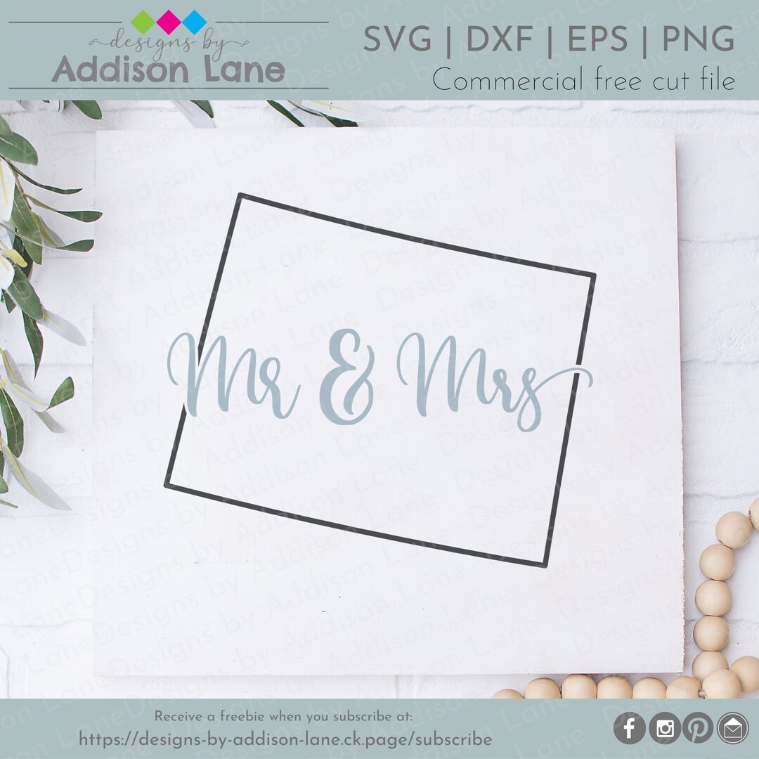 Wyoming Wedding SVG: Mr and Mrs State Outline (digital Download) - Etsy