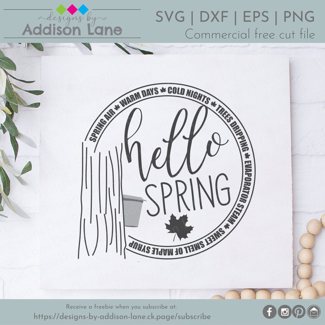 Hello Spring SVG Spring Air SVG Maple Syrup SVG Maple Shirt Svg Maple ...