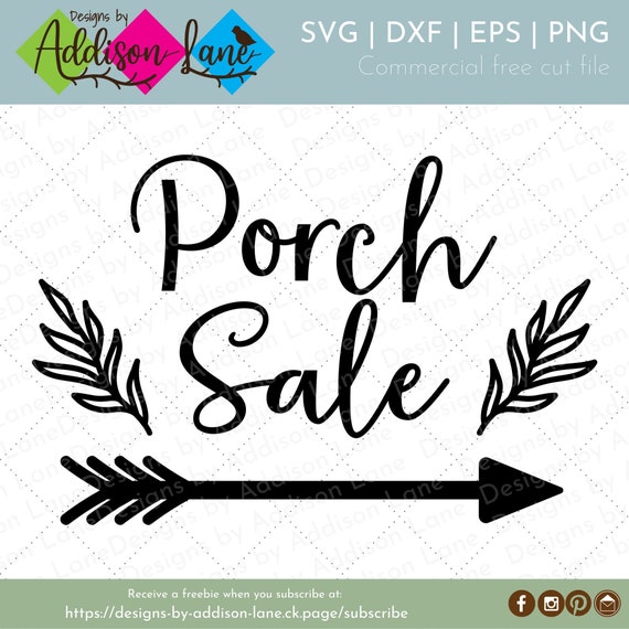 Porch Sale Sign SVG Porch Sale SVG Garage Sale SVG Sale | Etsy