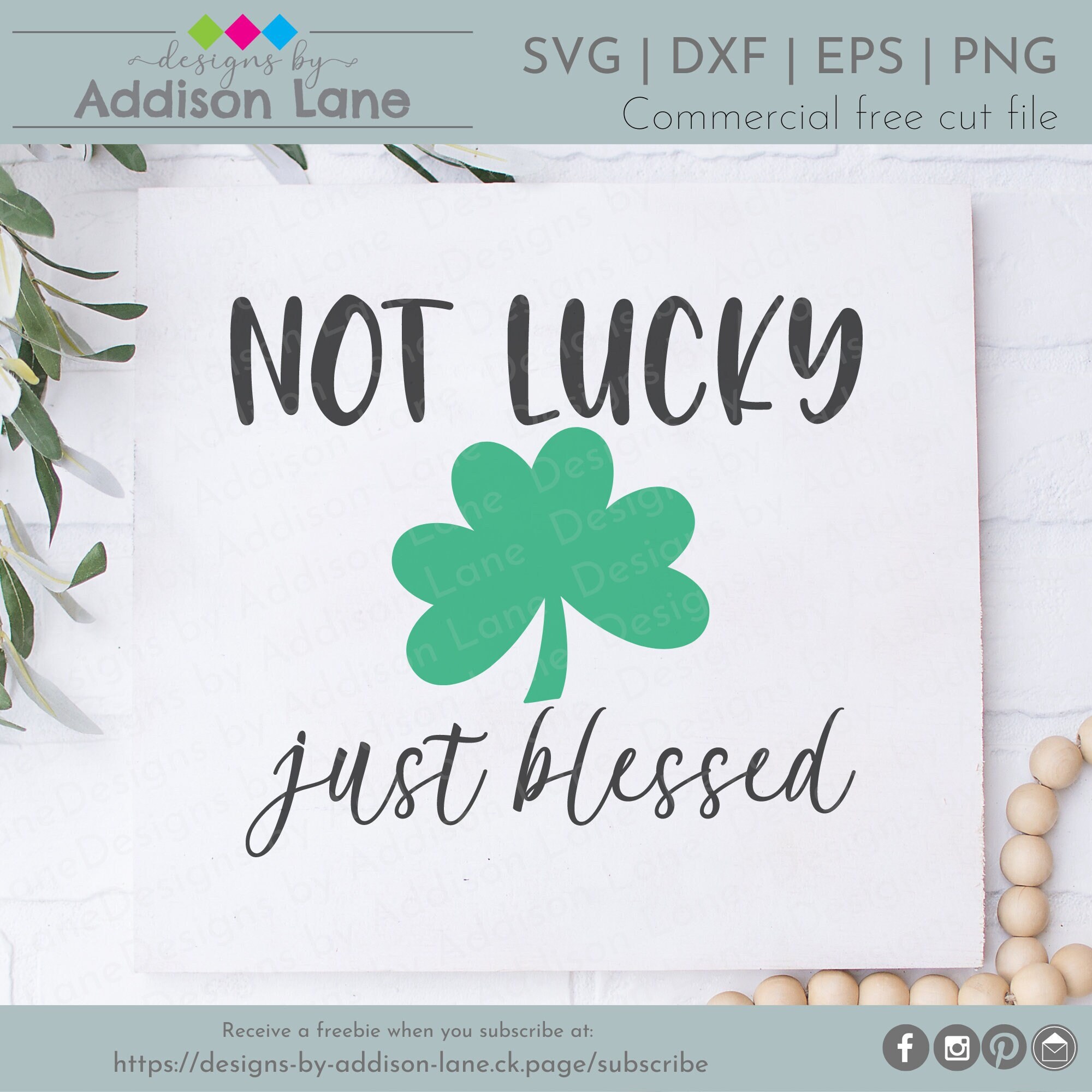 Not Lucky Just Blessed SVG Not Lucky SVG Just Blessed SVG Blessed Svg ...