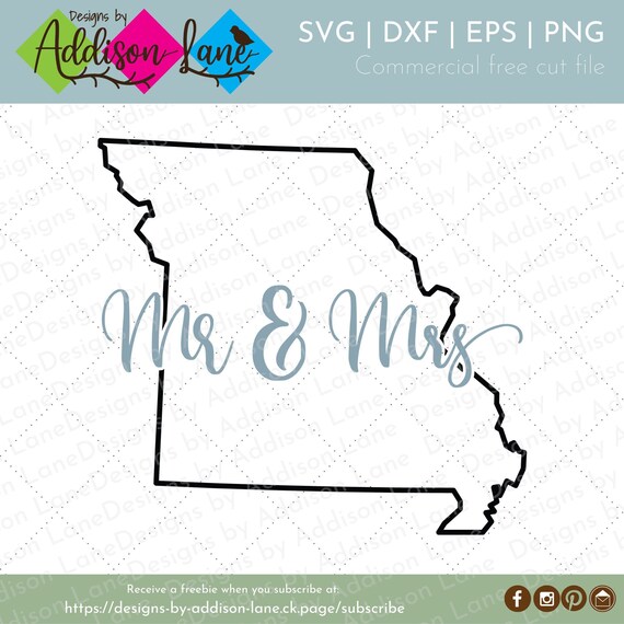 Mr and Mrs Missouri SVG Missouri SVG Missouri Wedding SVG | Etsy