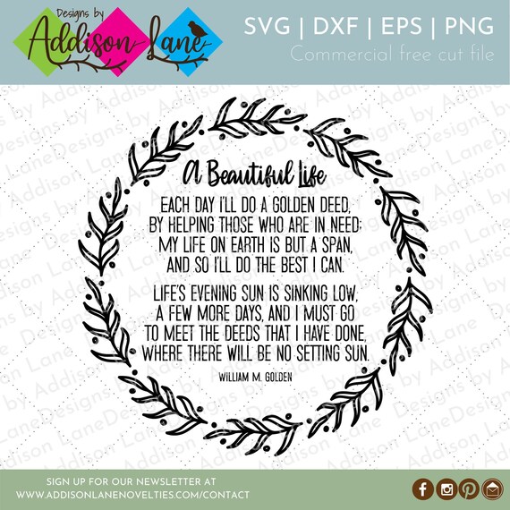 A Beautiful Life SVG A Beautiful Life Hymn SVG Hymn SVG | Etsy
