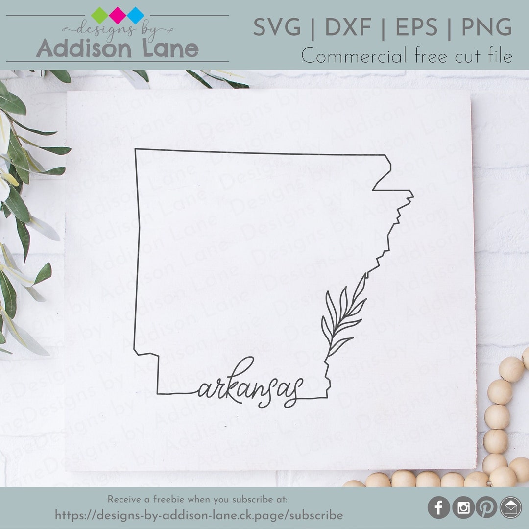 Arkansas Map SVG: Home Sweet Home Adventure Design (digital Download ...