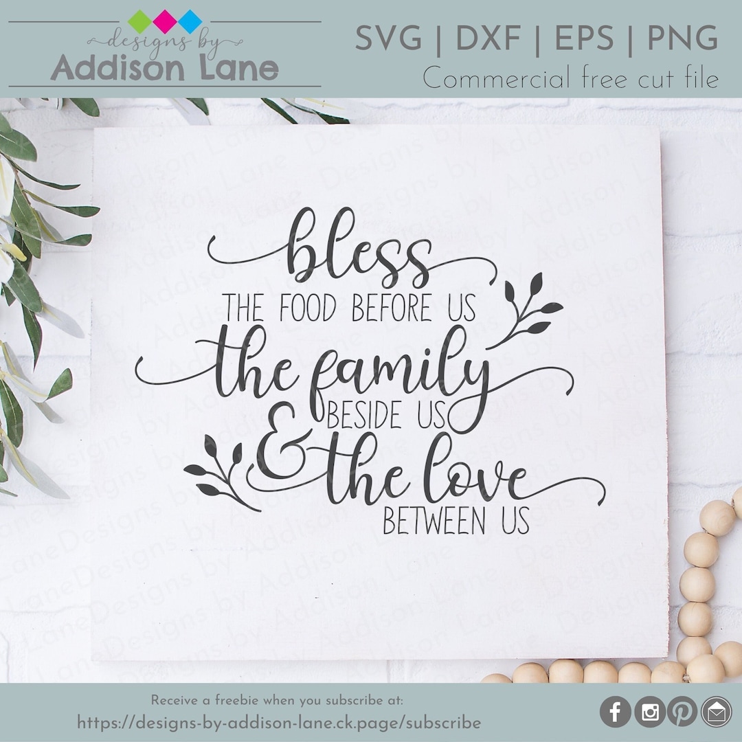 Bless the Food SVG: Christian Blessing Cut File (digital Download) - Etsy