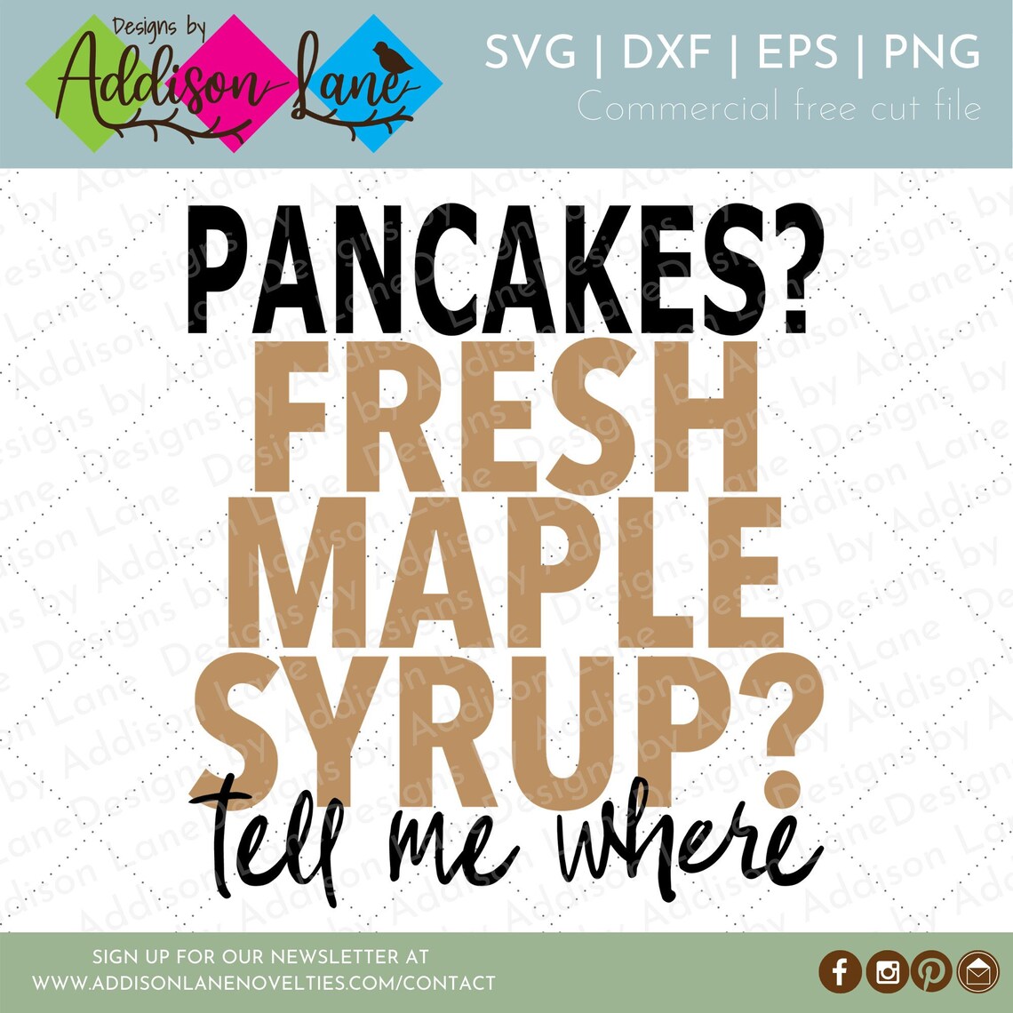 Pancakes SVG Fresh Maple Syrup SVG Pancakes With Fresh - Etsy