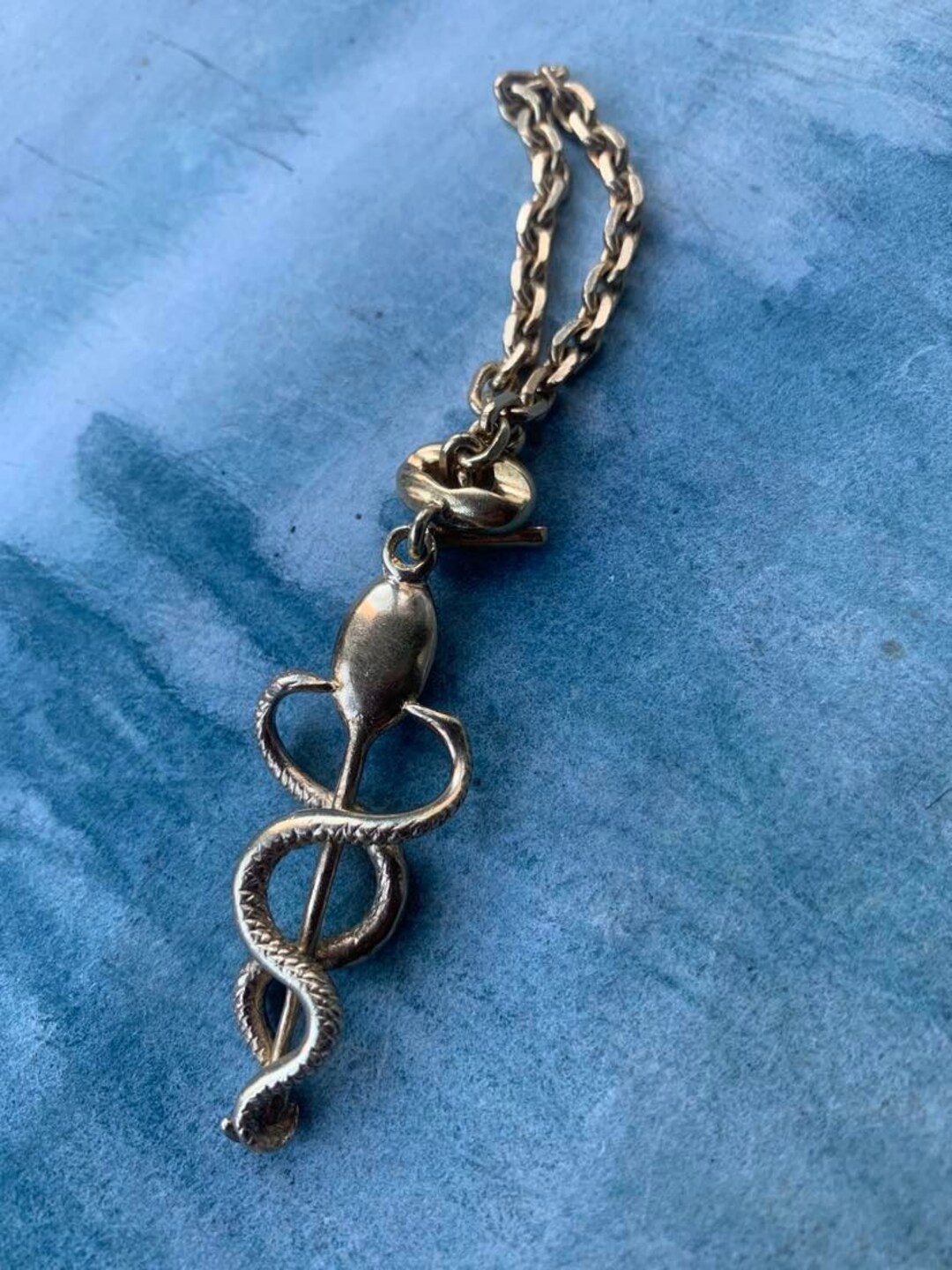 French Antique Hermes Symbol Medication 18k Gold Vermeil on Sterling ...