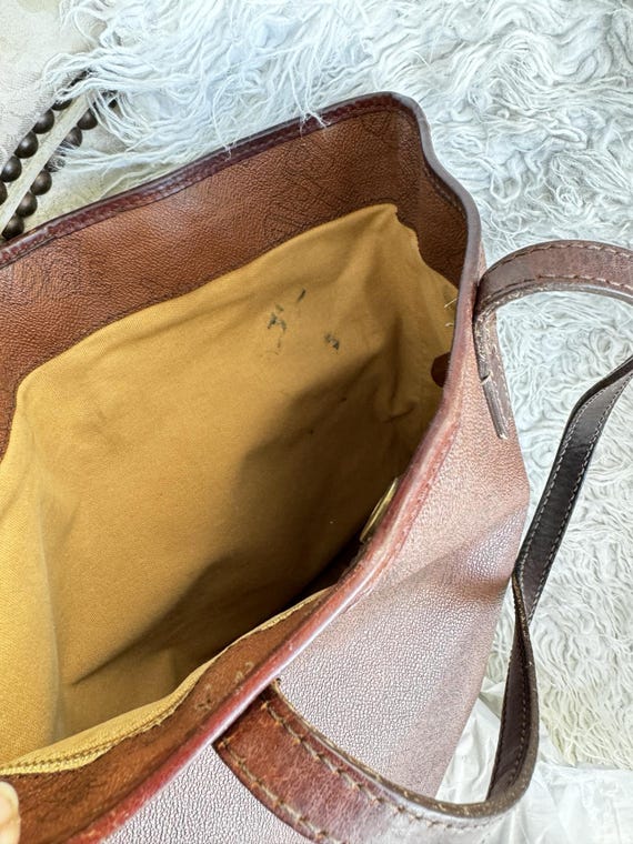 Extra Large Vintage cabas bag Hand made brown leather… - Gem