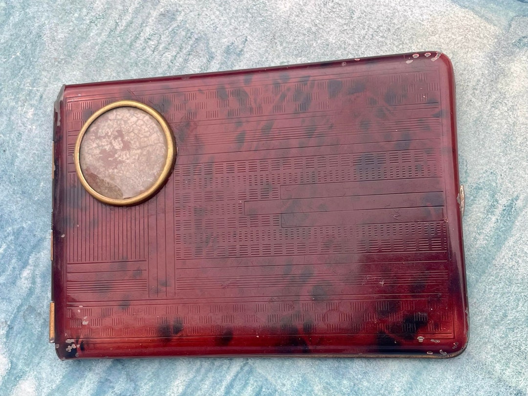 French Antique Art Deco Box Cigarette Box Cigarette Case Enamel Solid ...