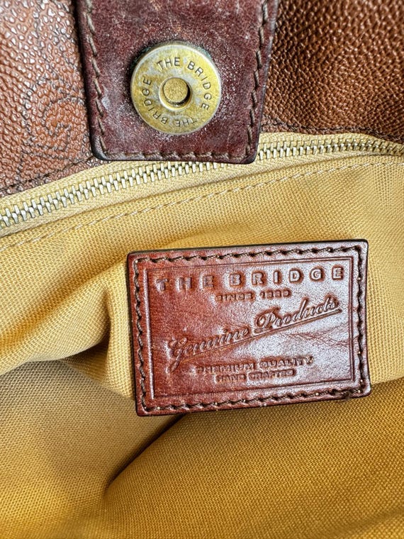 Extra Large Vintage cabas bag Hand made brown leather… - Gem