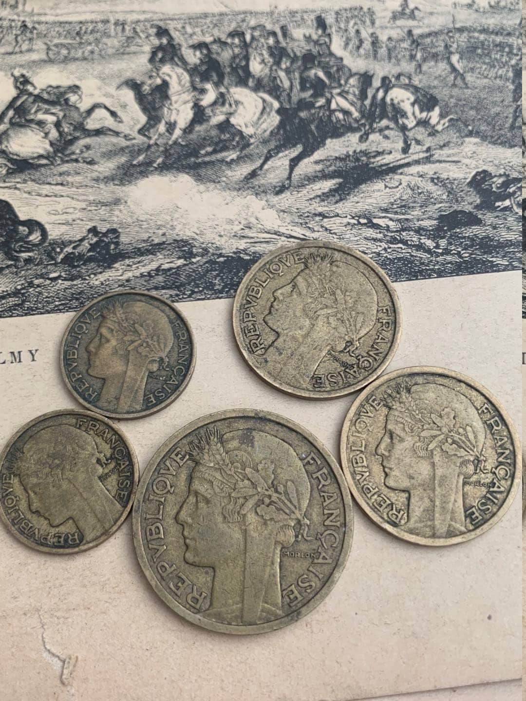 Lot 50pcs French Antique Vintage Coins 10ct 1930s - 1939s Bronze Coin ...