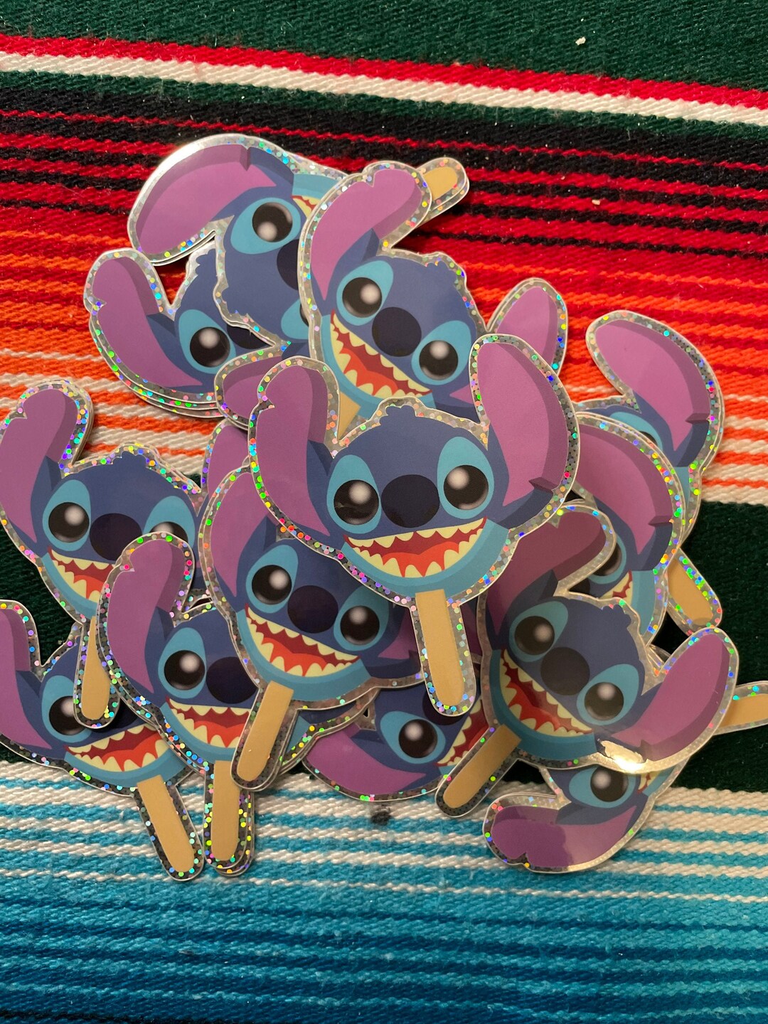 Stitch Paleta / Popsicle Glitter Shimmer Sticker - Etsy