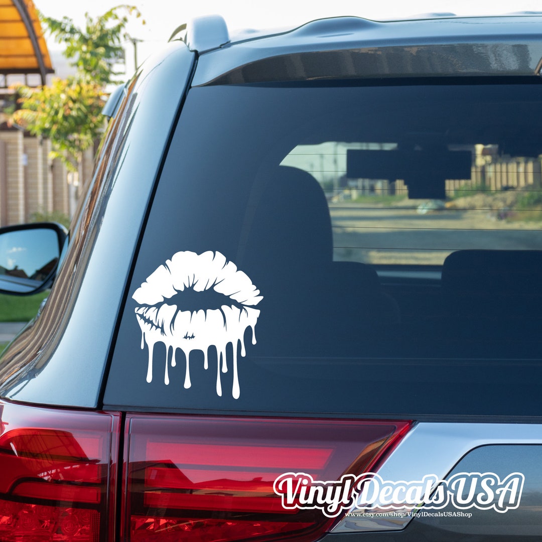Dripping Kiss Decal Woman Lips Sticker Smooch Sticker Lipstick Kiss ...