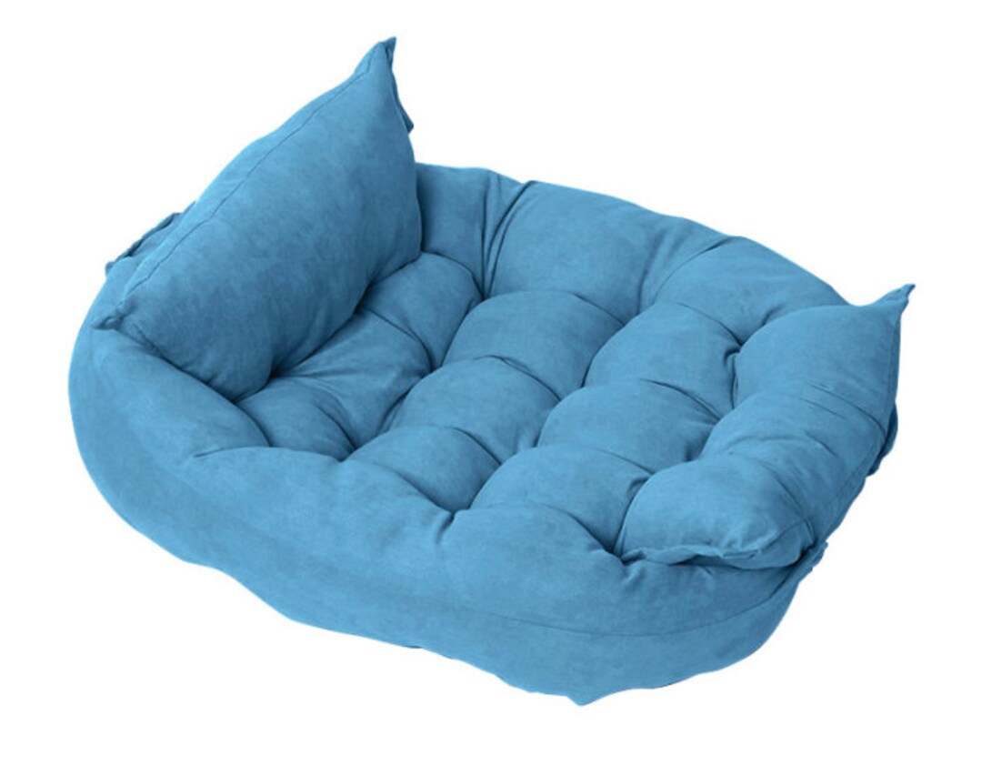Dog Bed Washable Crate Mat Foldable Dog Bed for Traveling Pet Bed Blue ...
