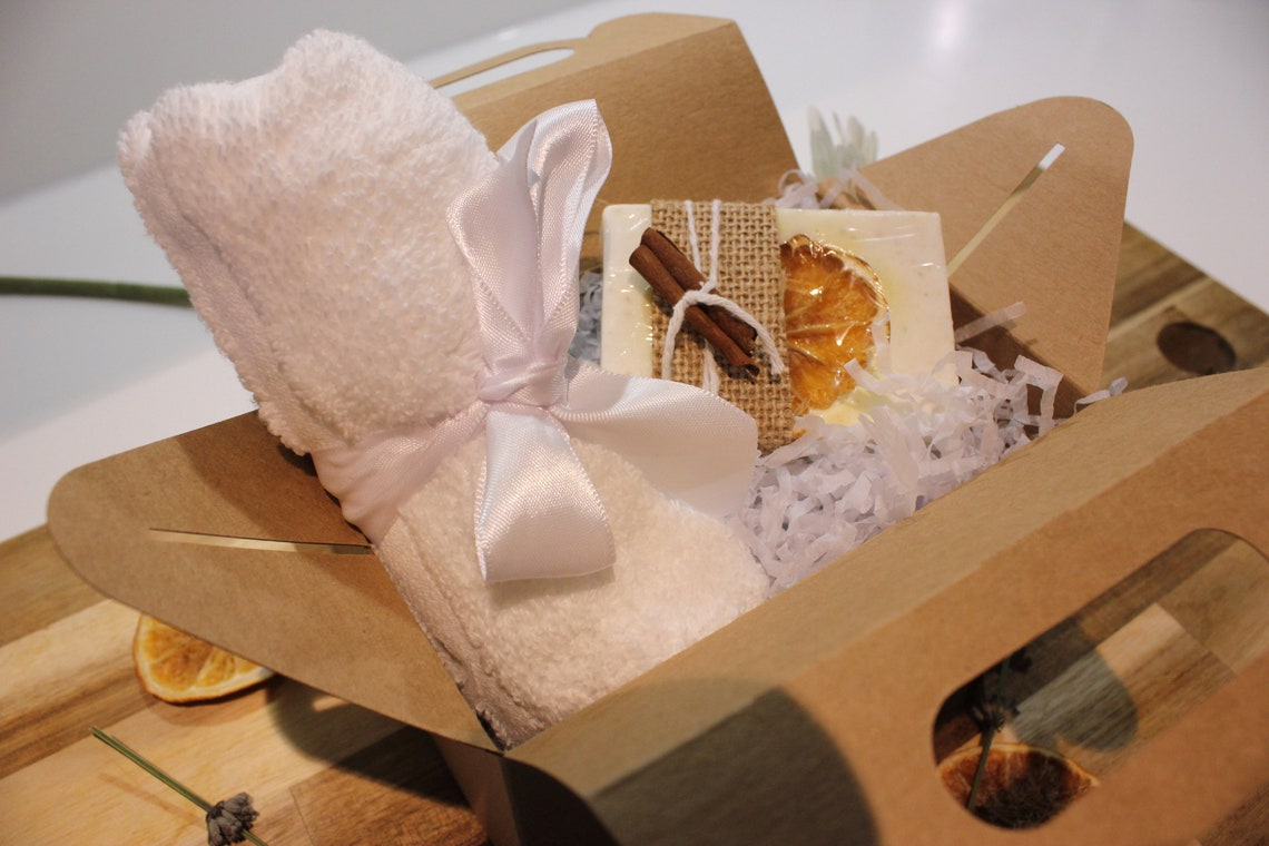 Set D: Handmade Soap & A Flannel Gift Set Christmas - Etsy