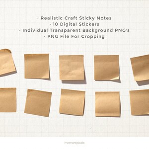 Digital Sticky Notes, Craft Sticky Notes, Digital Planner Stickers ...