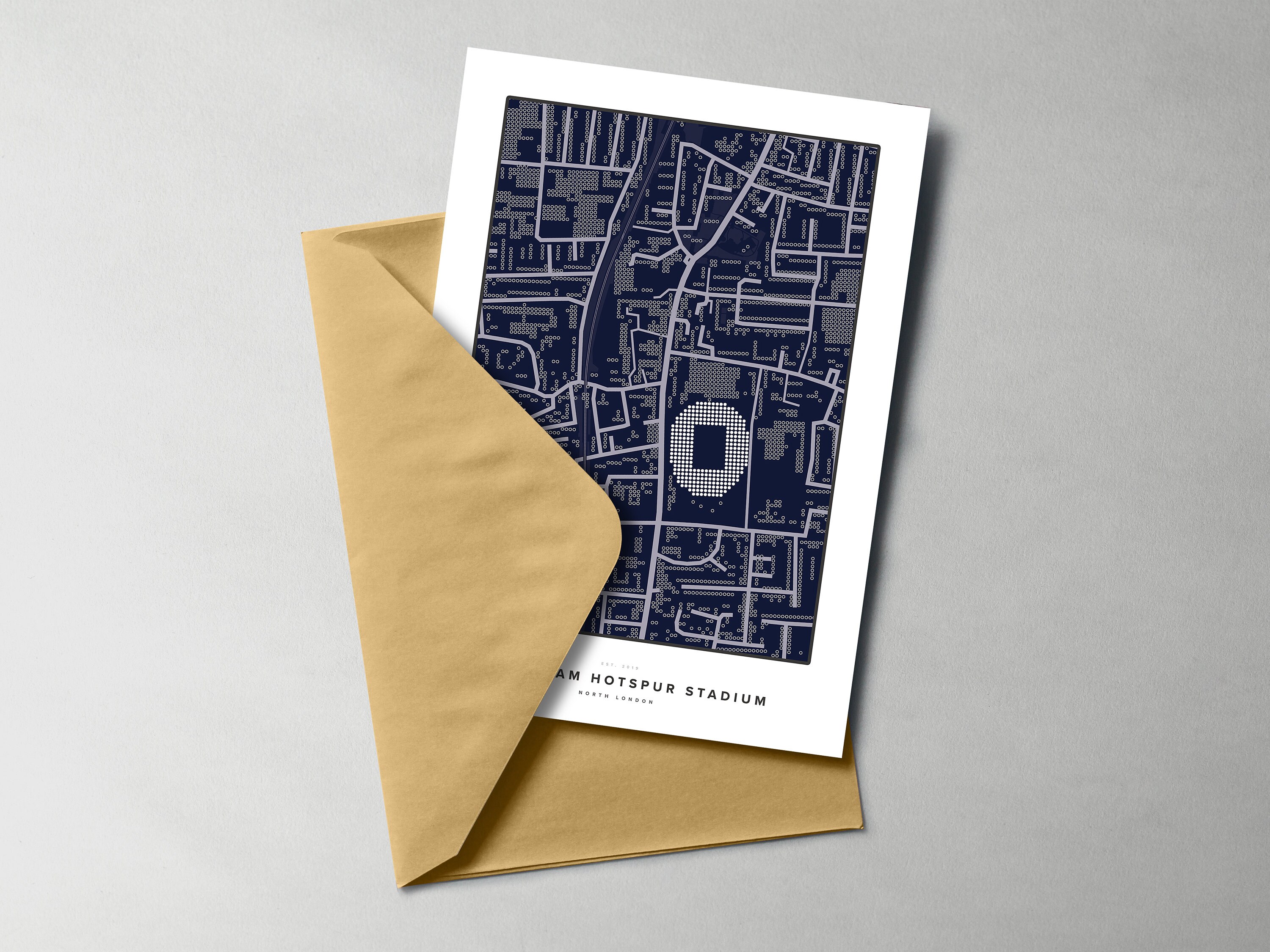Tottenham Hotspur Stadium Dotted Map - Spurs Football Poster/postcard ...