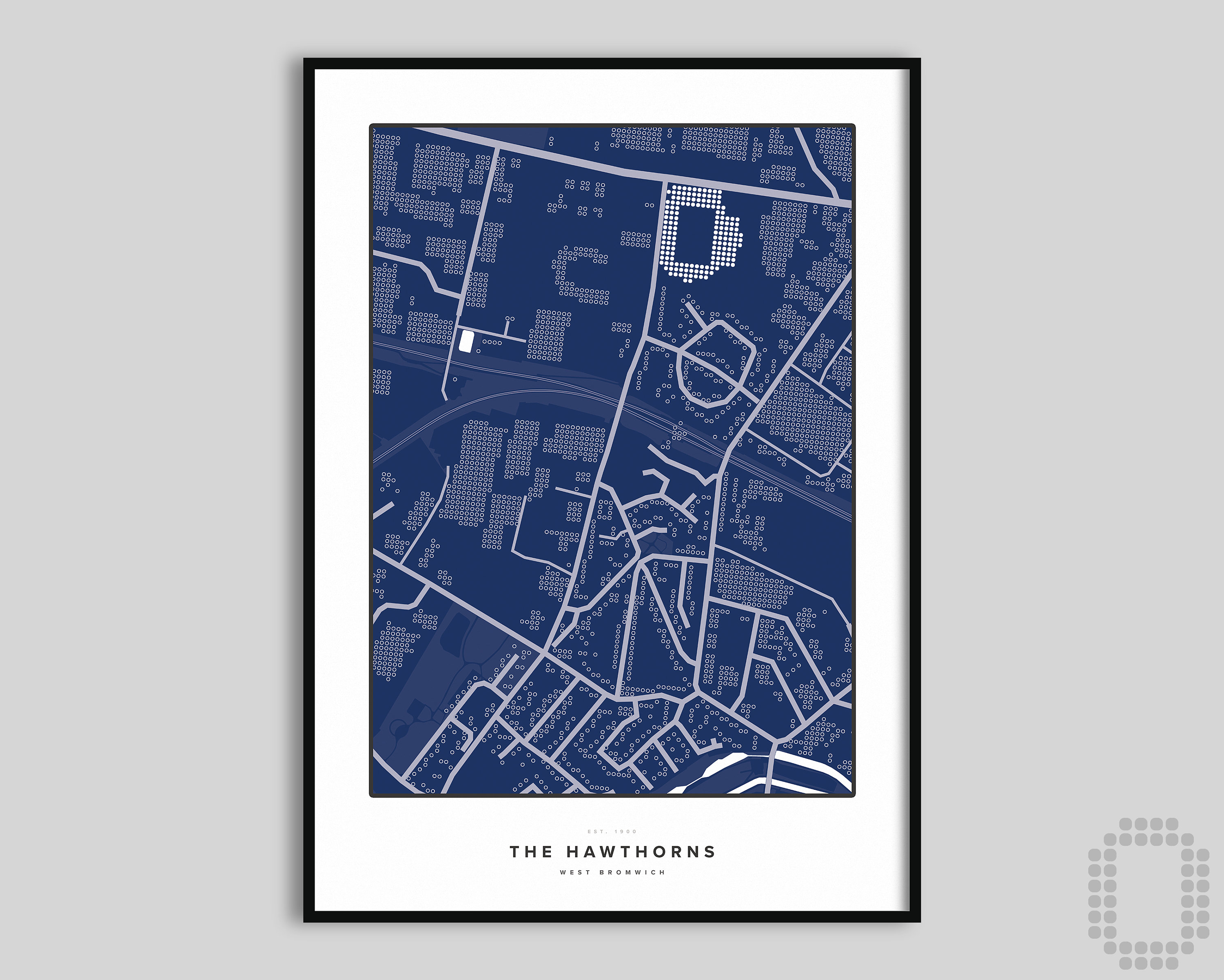 The Hawthorns Stadium Dotted Map West Bromwich Albion - Etsy UK