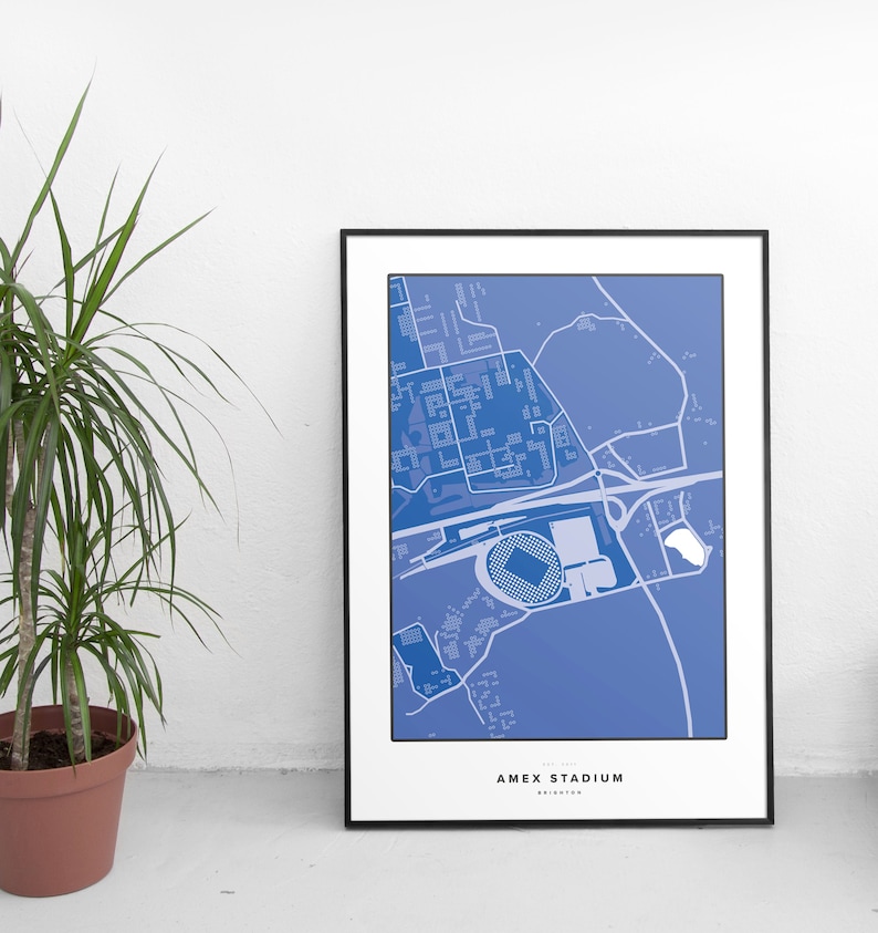 Amex Stadium Dotted Map Brighton and Hove Albion Football - Etsy UK
