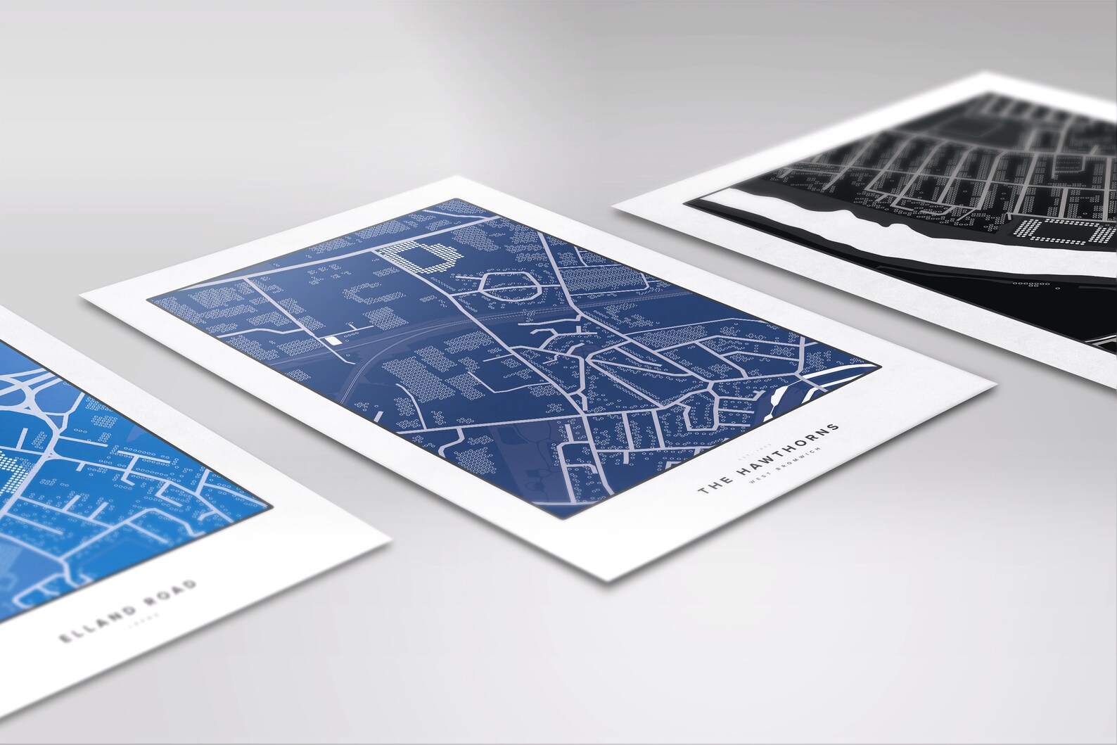 The Hawthorns Stadium Dotted Map - West Bromwich Albion Football Poster ...