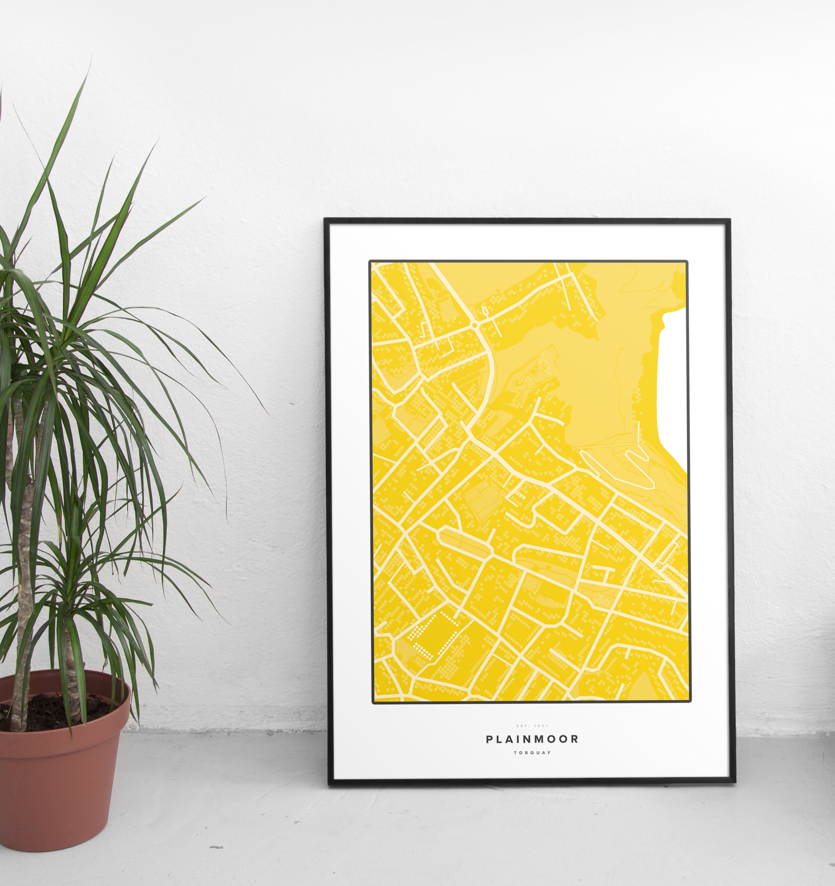 Plainmoor Stadium Dotted Map Torquay United Football | Etsy