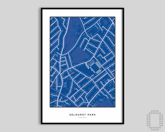 Selhurst Park Stadium Dotted Map Crystal Palace Football | Etsy