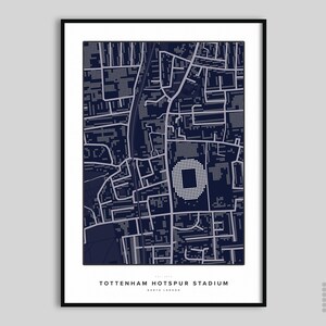 Tottenham Hotspur Stadium Dotted Map Spurs Football Poster/postcard - Etsy