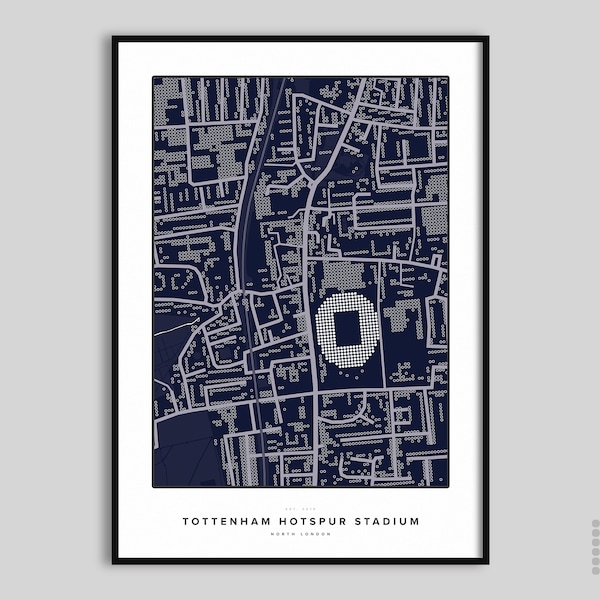 Tottenham Stadium Map - Etsy