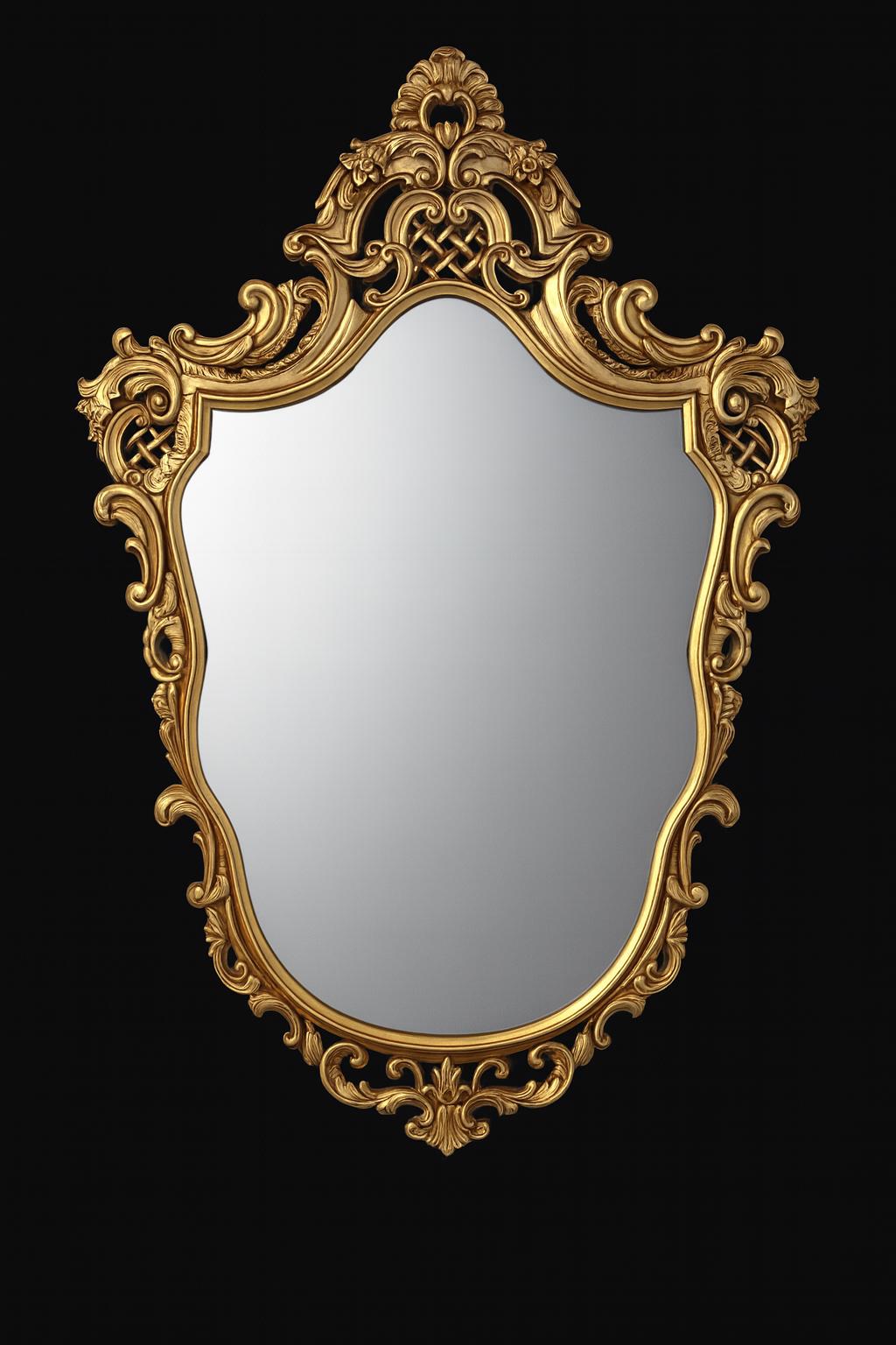 Baroque Antique Gold Mirror – Elegant Ornate Wall Mirror, Vintage Style ...