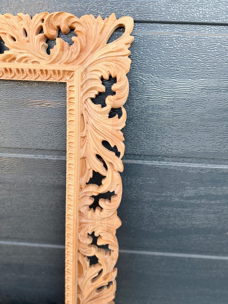 Hand-carved Baroque Wood Frame – Ornate Vintage Style Wall Decor ...